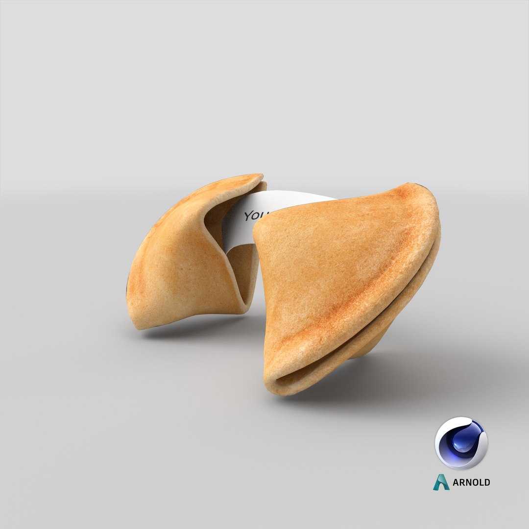 Open fortune cookie message 3D model - TurboSquid 1528503