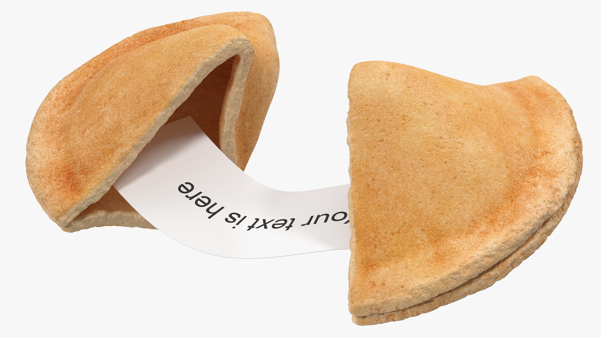 Open fortune cookie message 3D model - TurboSquid 1528503