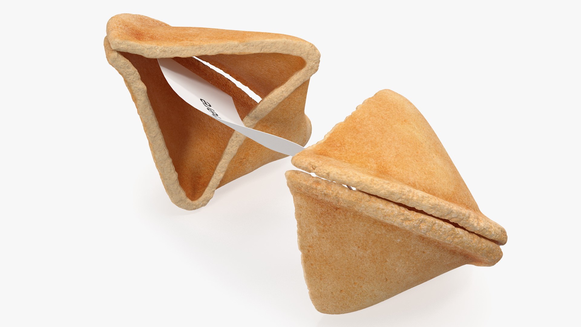 Open fortune cookie message 3D model - TurboSquid 1528503