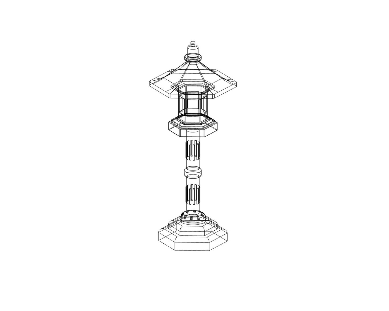 3D Lantern garden model - TurboSquid 2173865
