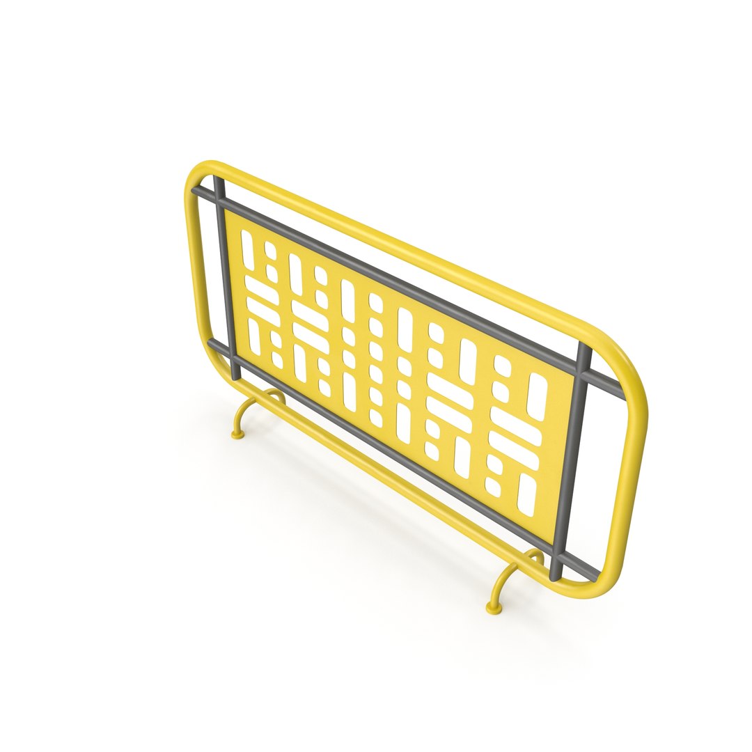 3D Metal Barrier - TurboSquid 1958842