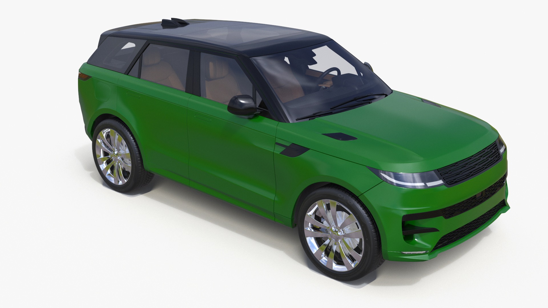 Green Modern Crossover Sport Simplified 3D - TurboSquid 2325309