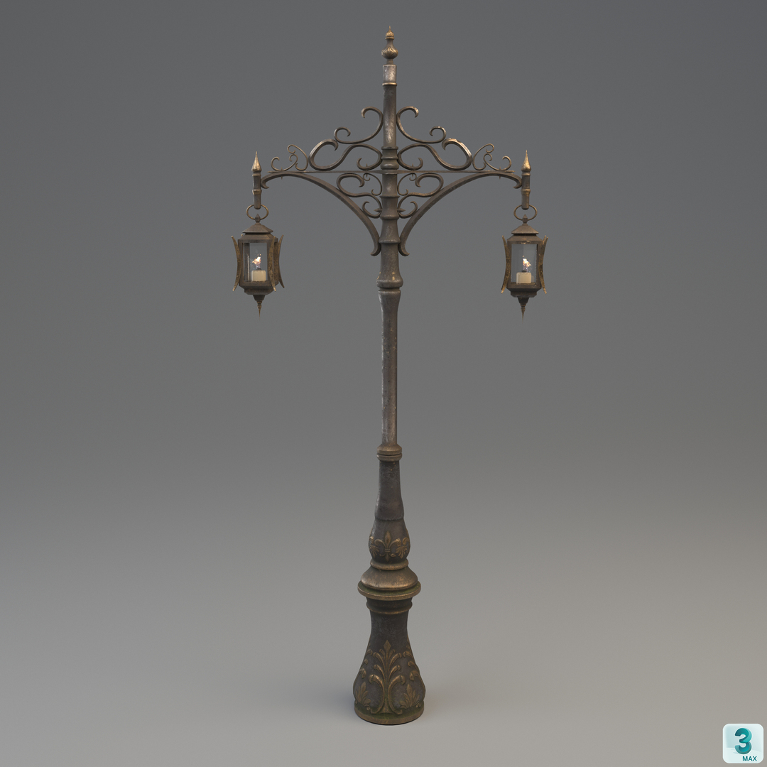Victorian lamp 3D - TurboSquid 1667399