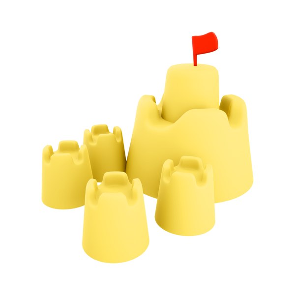 3d beach sand tower icon 3D model - TurboSquid 2066050