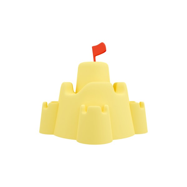 3d beach sand tower icon 3D model - TurboSquid 2066050