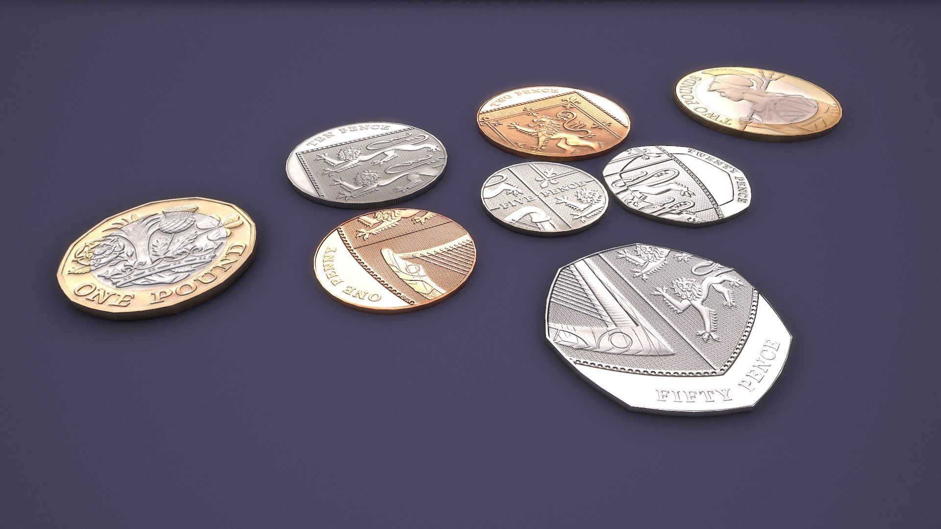 Uk Coin 3D Model - TurboSquid 1620866