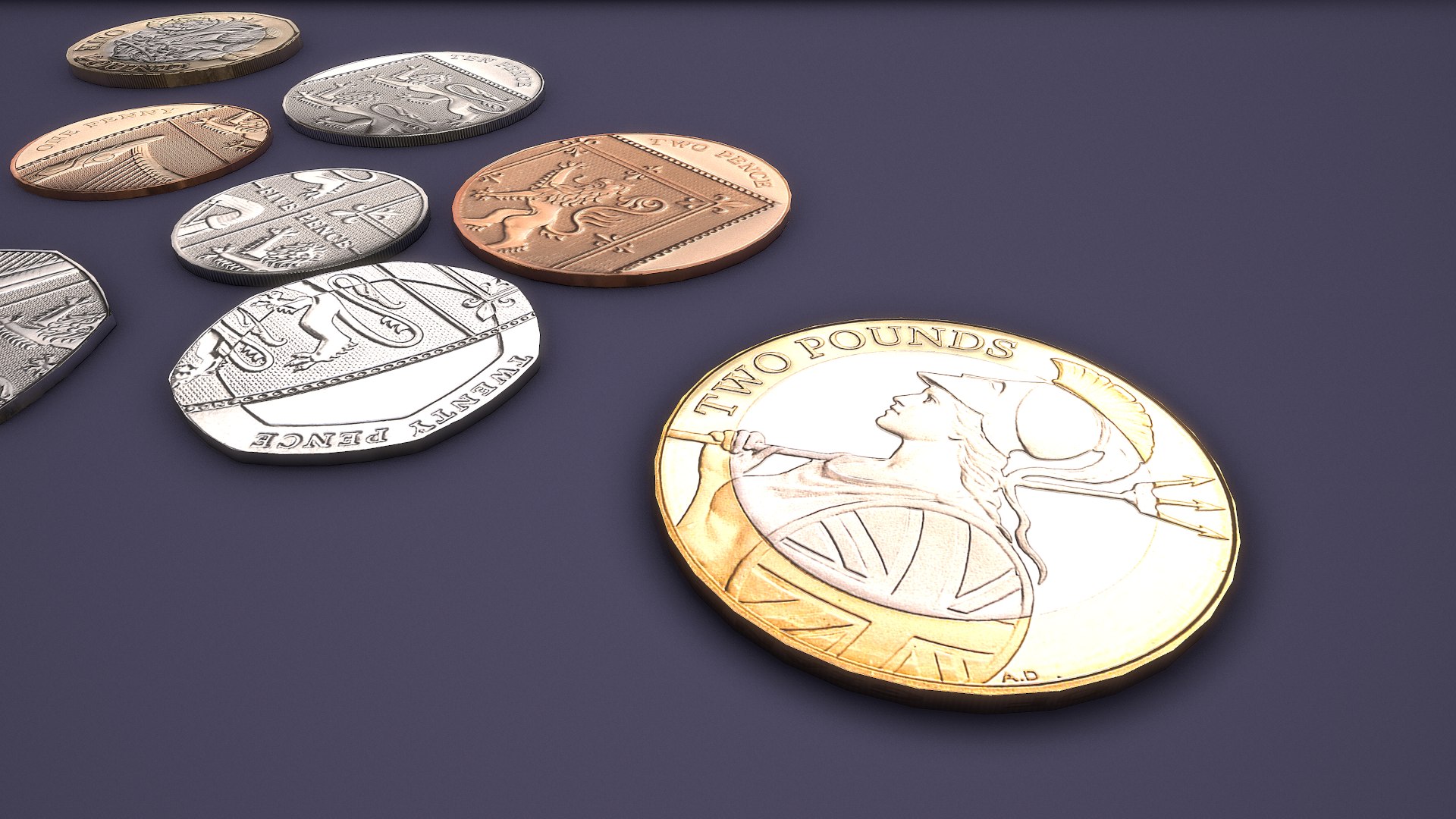 Uk Coin 3D Model - TurboSquid 1620866