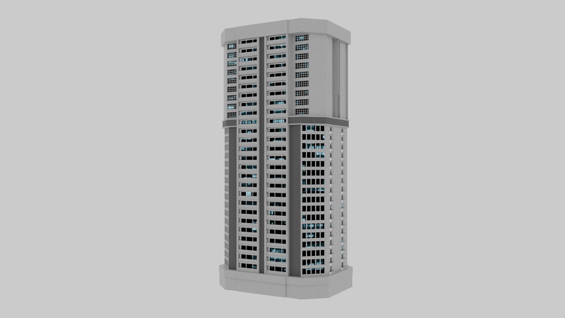 3D Futuristic Residential Tower Set - TurboSquid 2311806