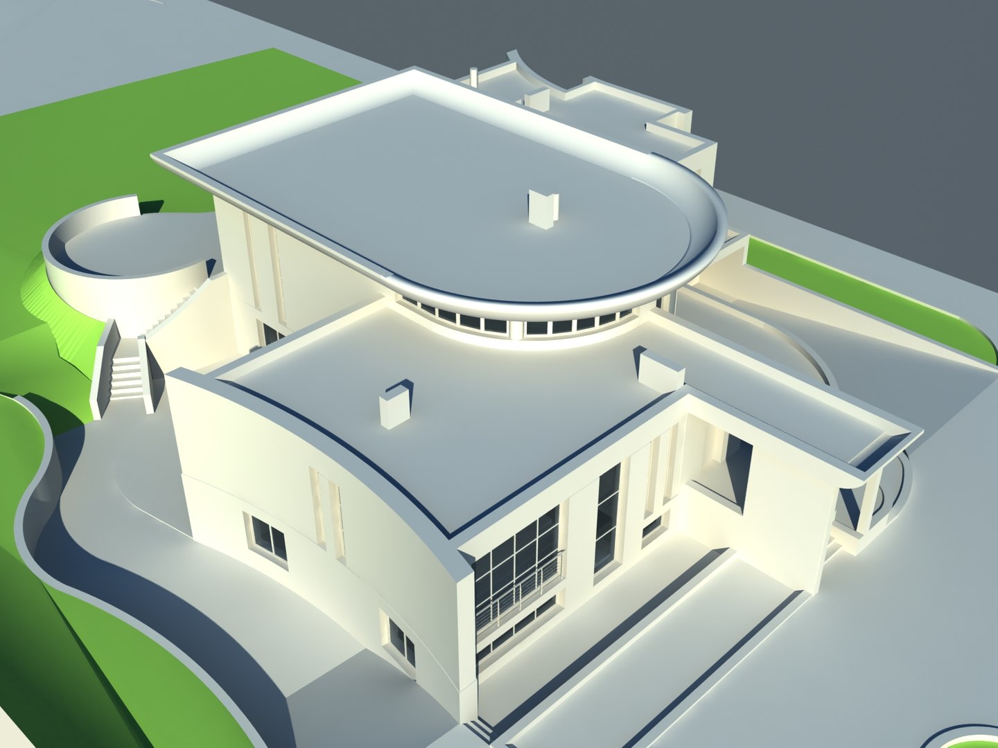 3d One-story House Model