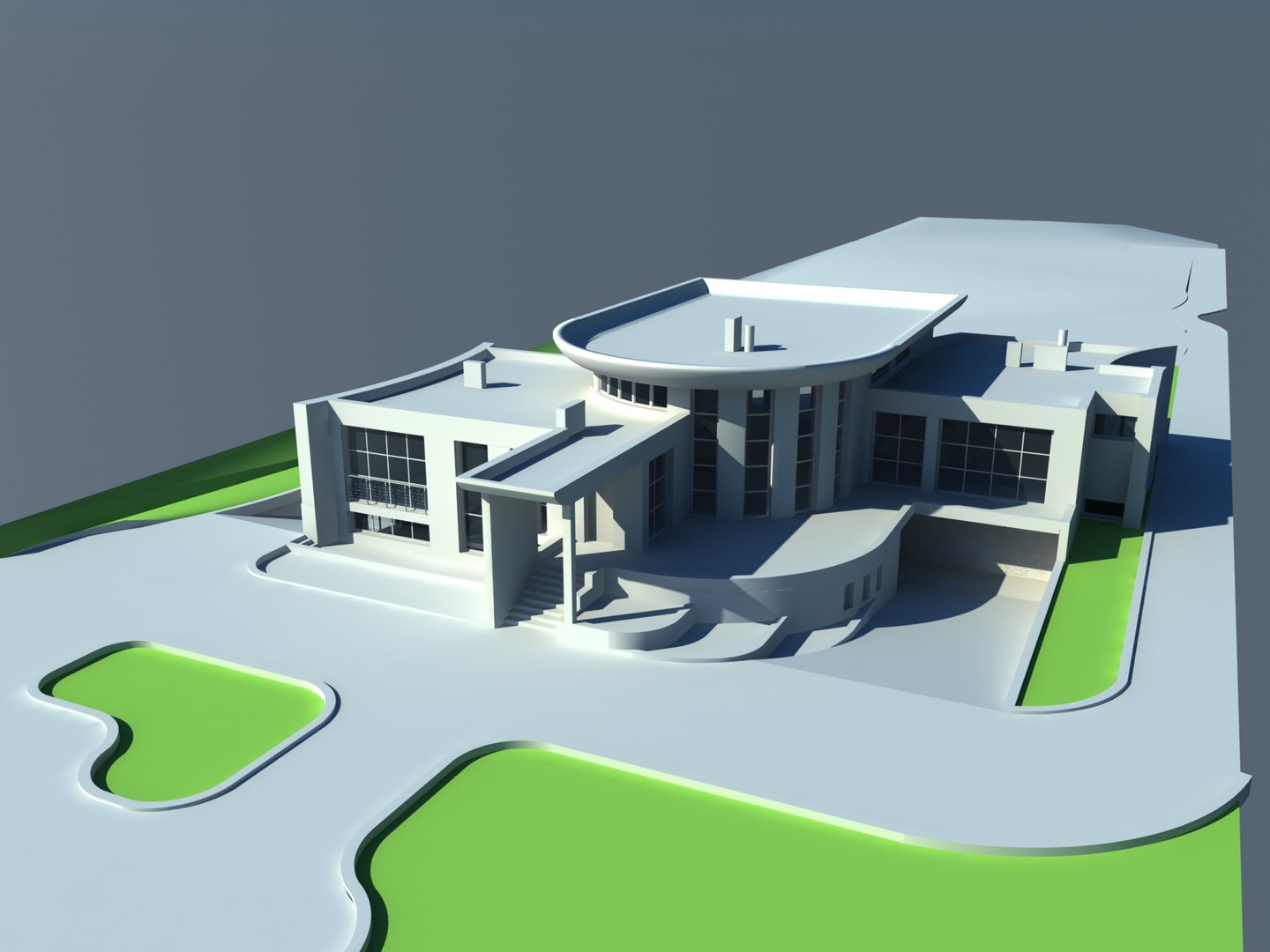 3d One-story House Model