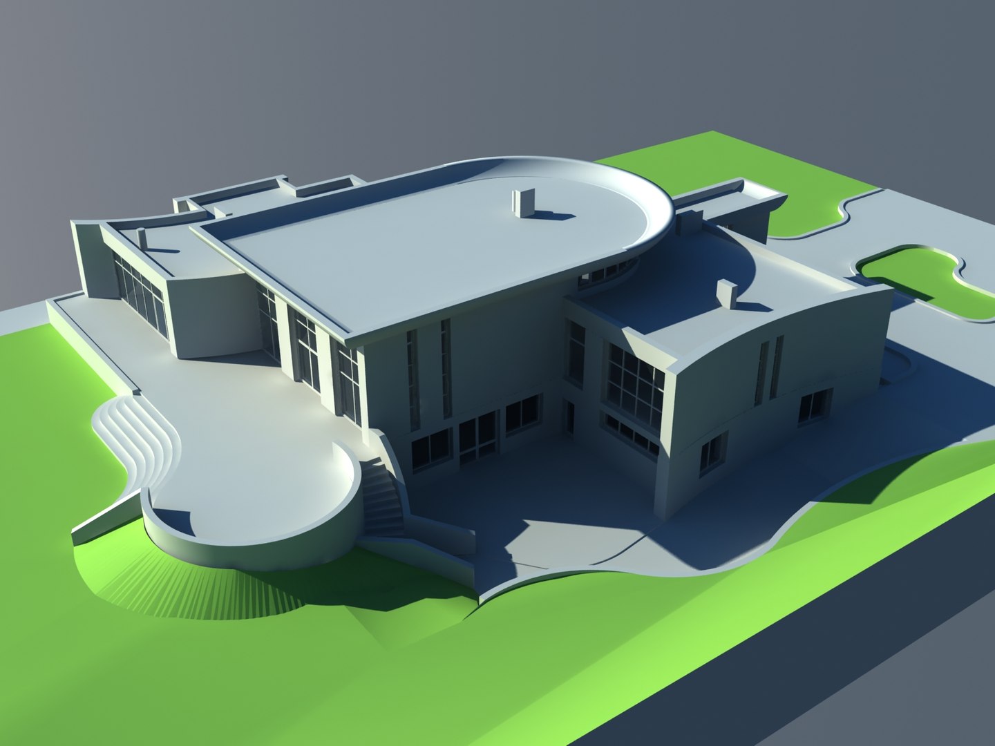 3d One-story House Model
