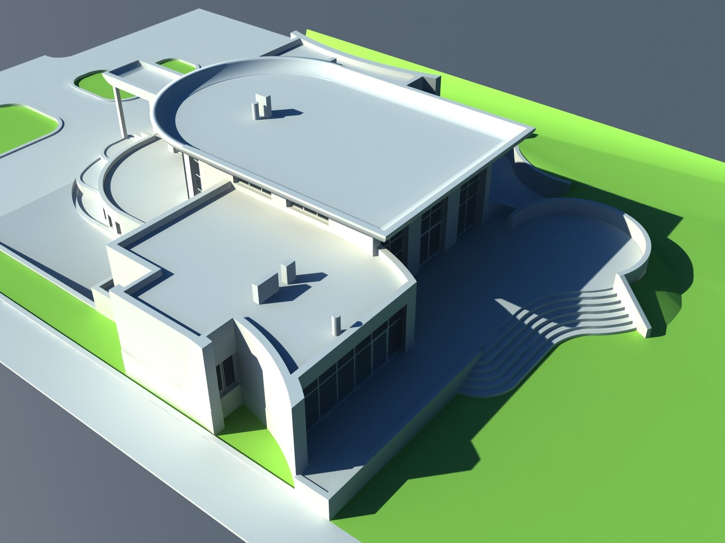 3d One-story House Model
