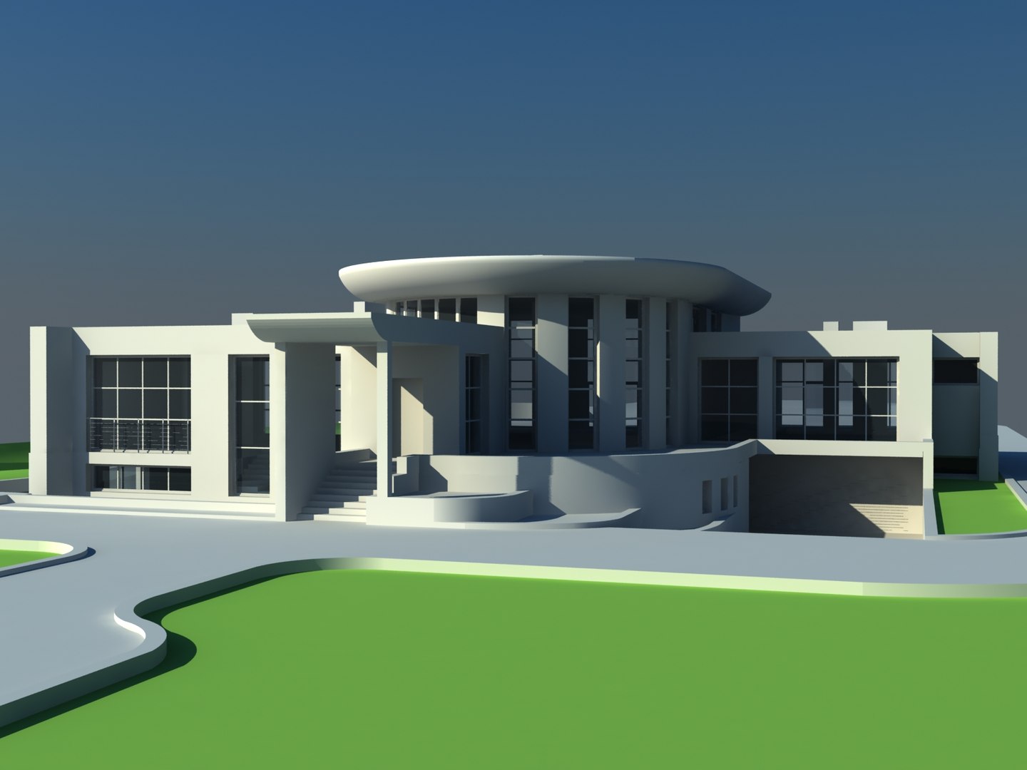 3d One-story House Model