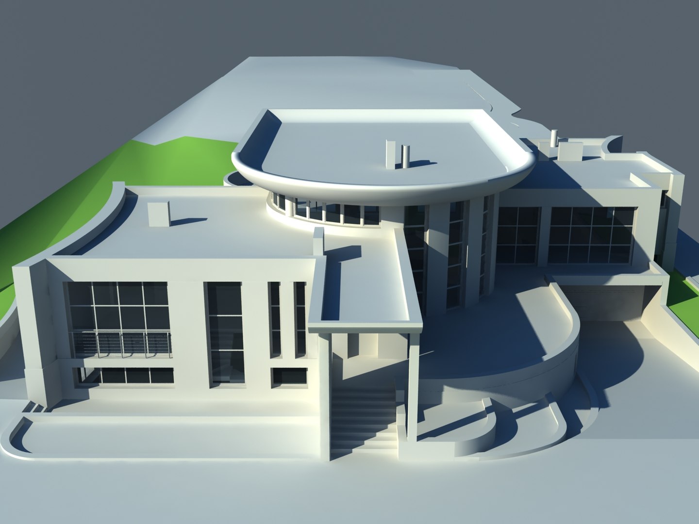 3d One-story House Model
