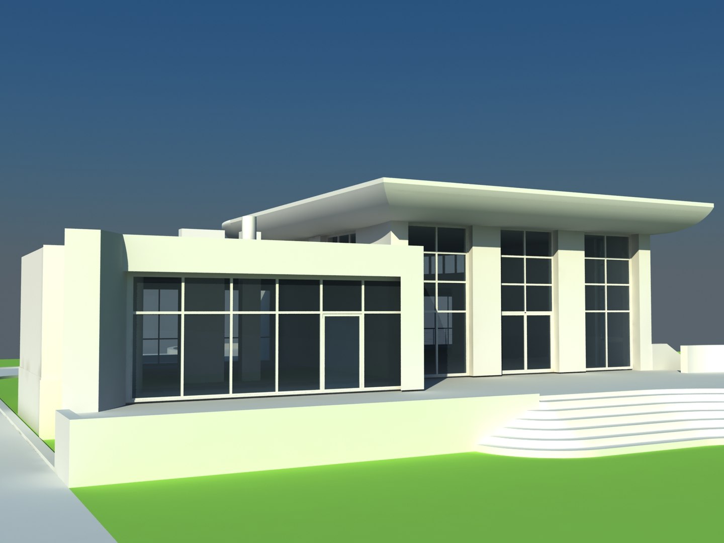 3d One-story House Model