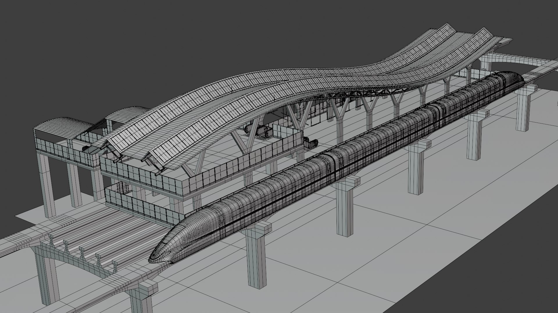 3D Model Maglev Station 2024 II - TurboSquid 2173784