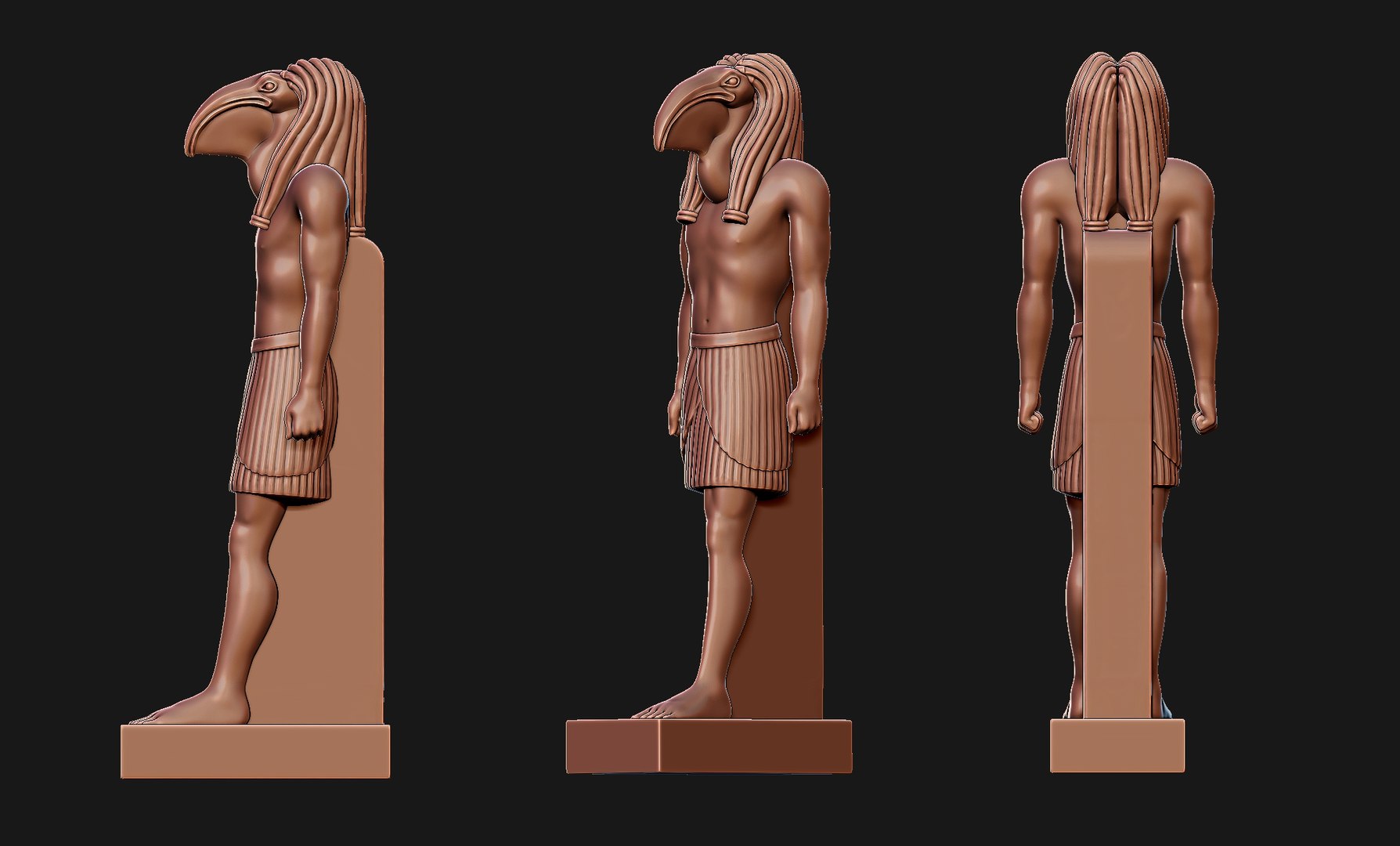 3D God Toth Figurine - Ancient Egipt - 5000bc 3D Print Model Model ...