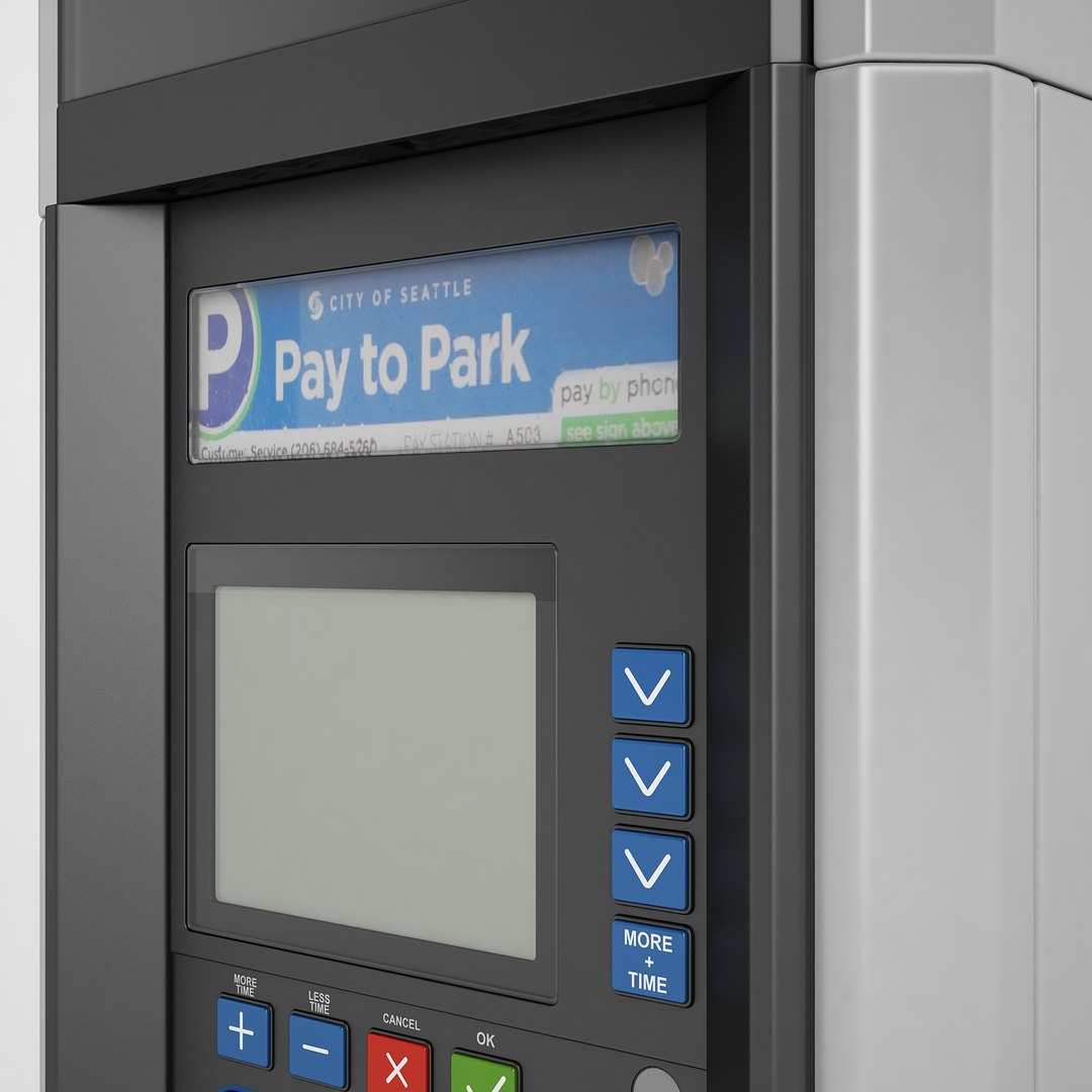 seattle parking meter obj