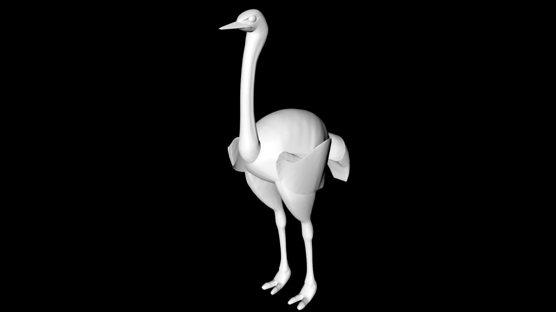 3D Ostrich Bird Model - TurboSquid 1689581