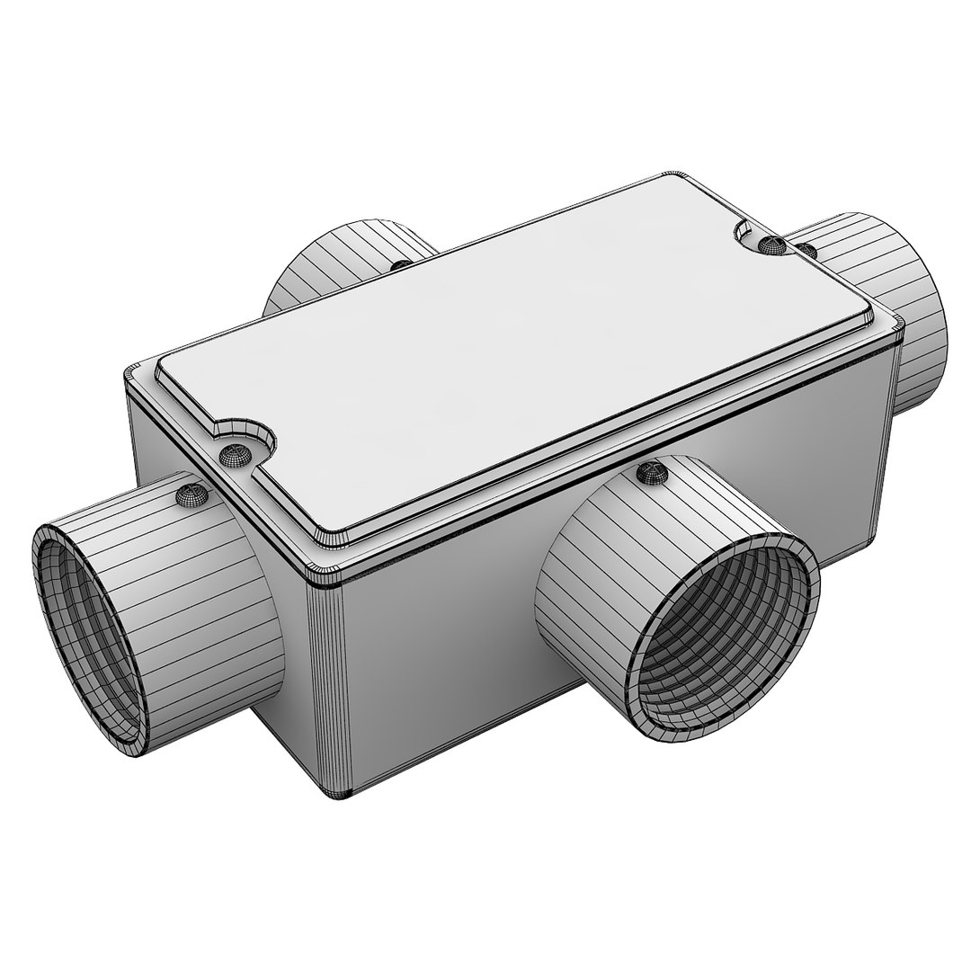 3d Small Electrical Junction Box Model