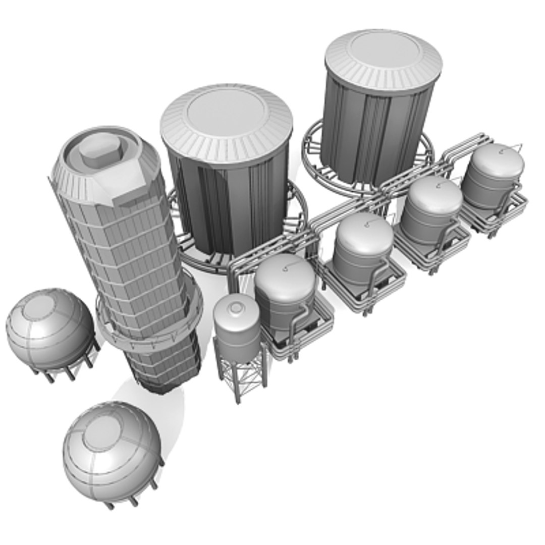 Industrial Library 1 3d Model