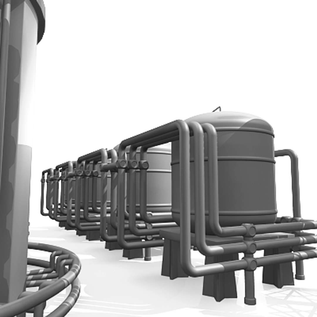 Industrial Library 1 3d Model