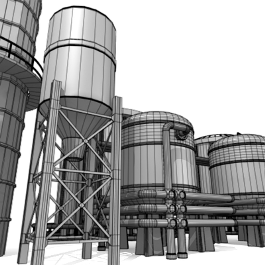 Industrial Library 1 3d Model