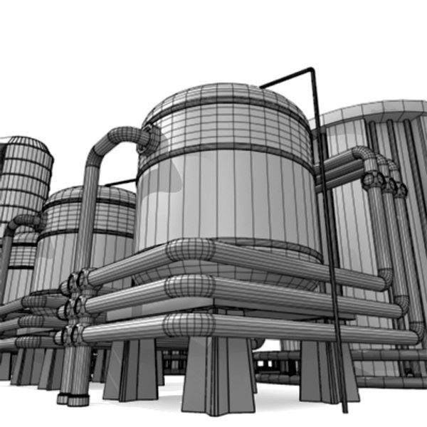 industrial library 1 3d model