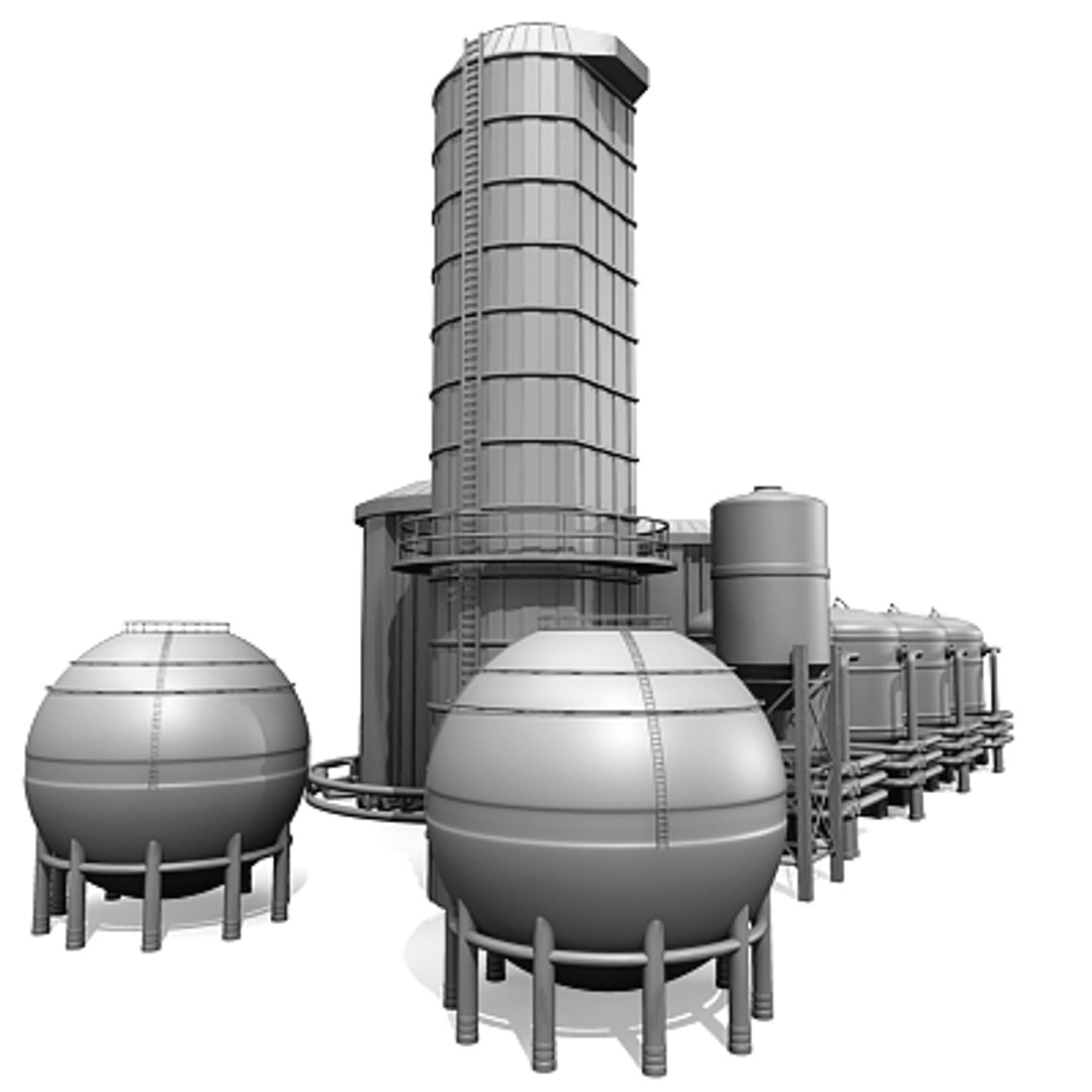 Industrial Library 1 3d Model