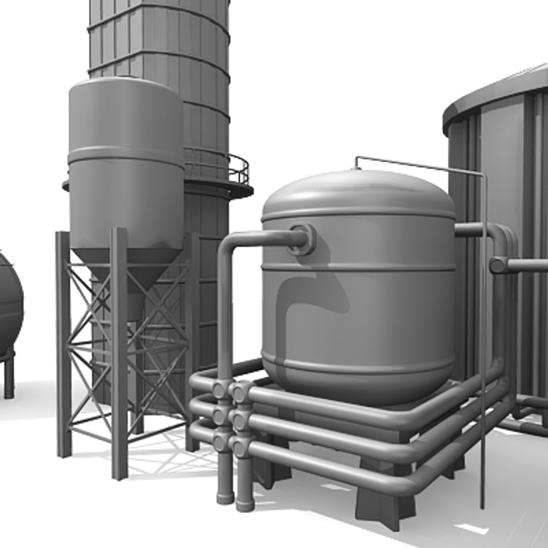 Industrial Library 1 3d Model