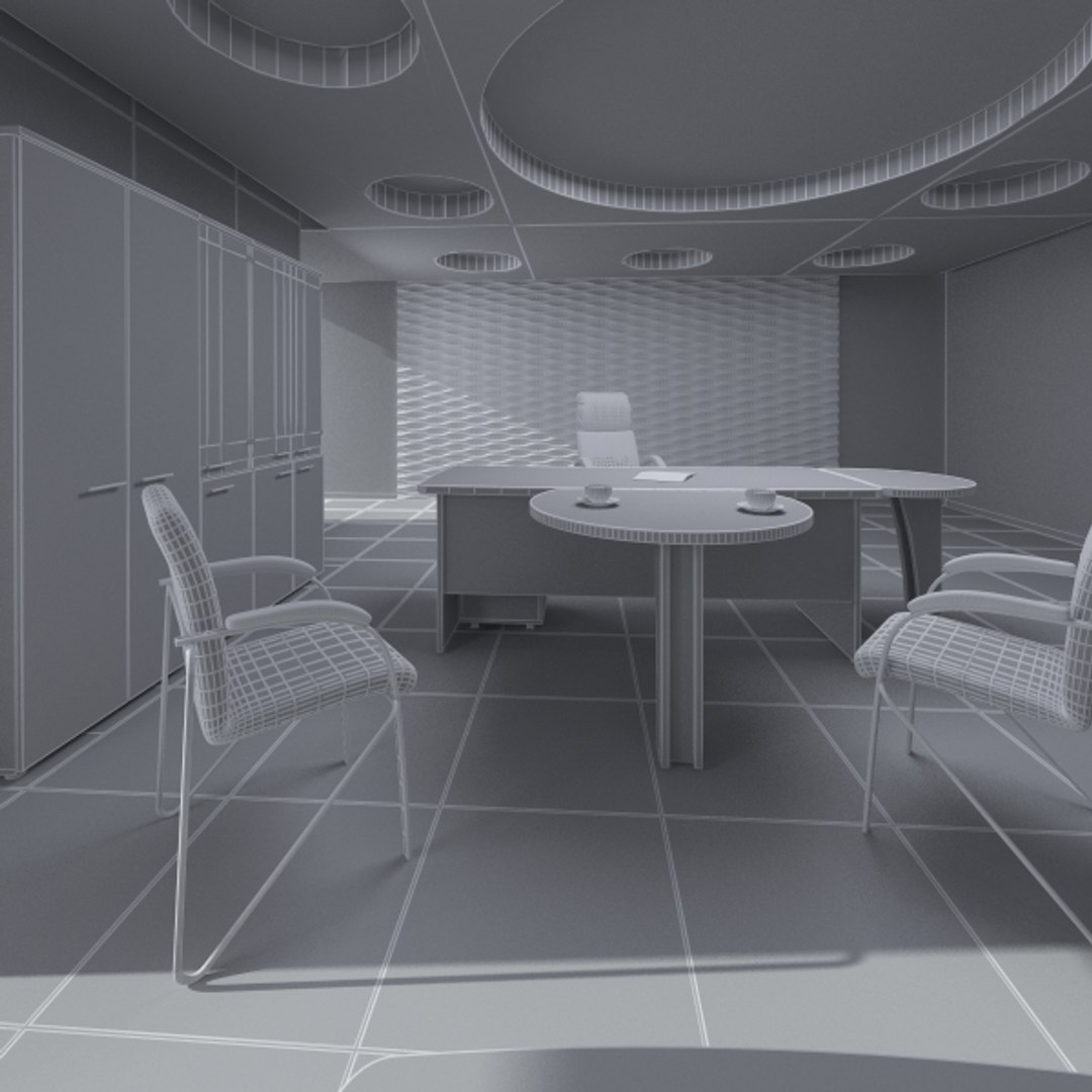 3d Office Design Model