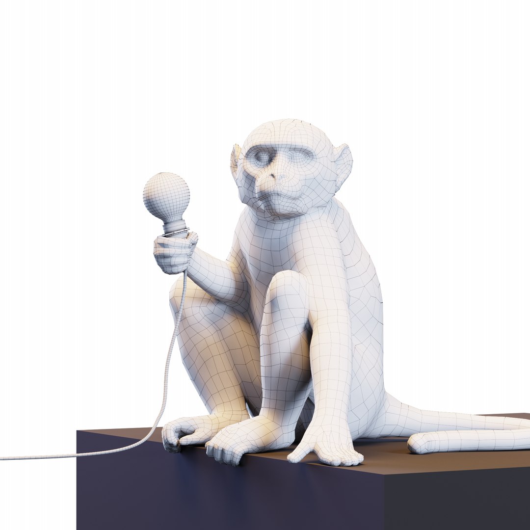 3D Monkey Lamp Sitting Version - TurboSquid 1250944