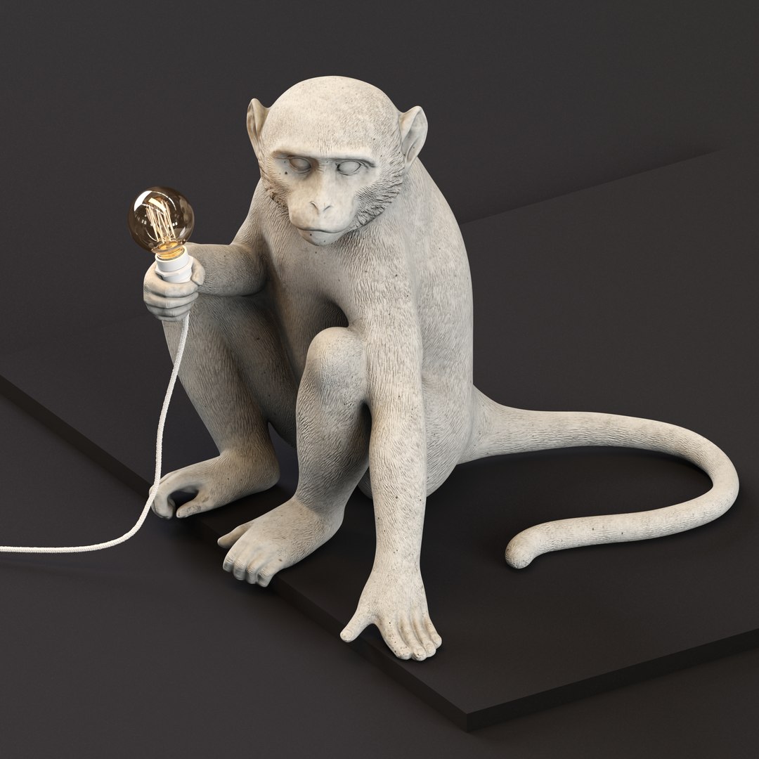 3D Monkey Lamp Sitting Version - TurboSquid 1250944