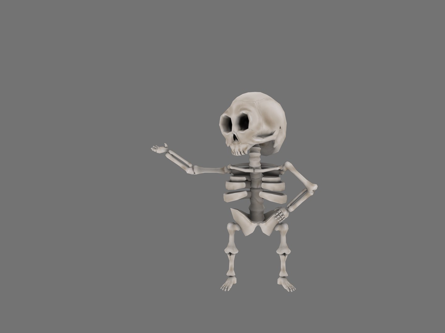Cartoon Skeleton Chibi Model - TurboSquid 1299397