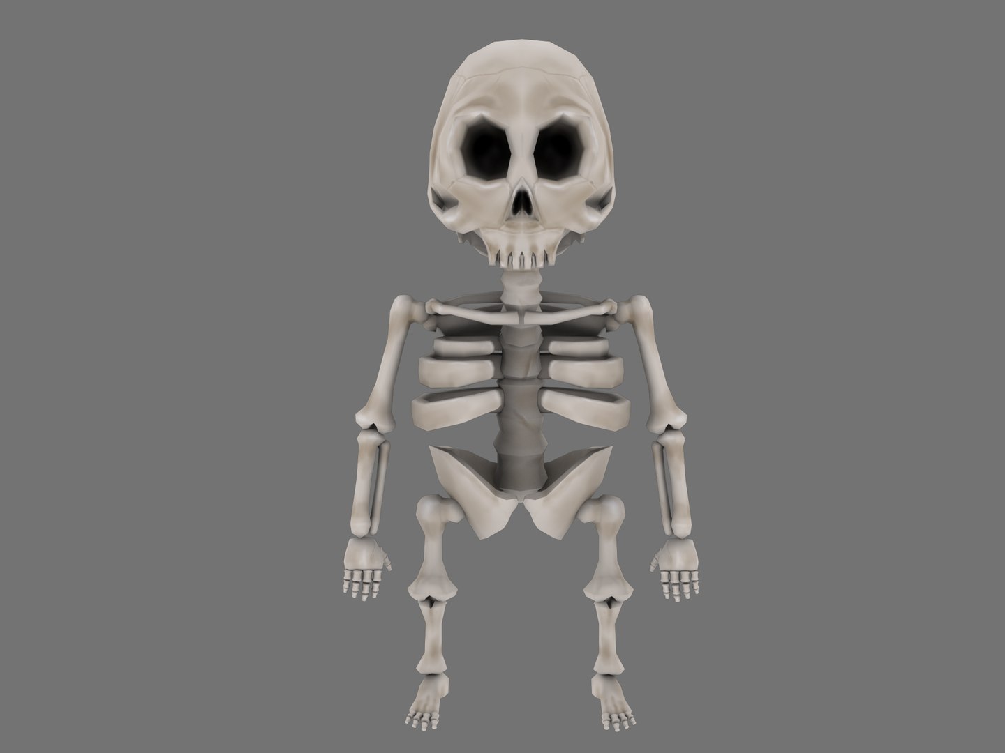 Cartoon Skeleton Chibi Model - TurboSquid 1299397