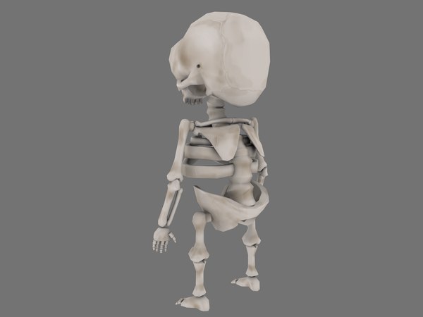 Cartoon skeleton chibi model - TurboSquid 1299397