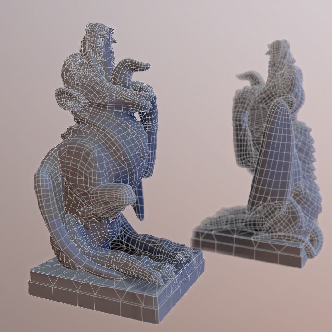 3D Model Gothic Chimera - TurboSquid 1609840