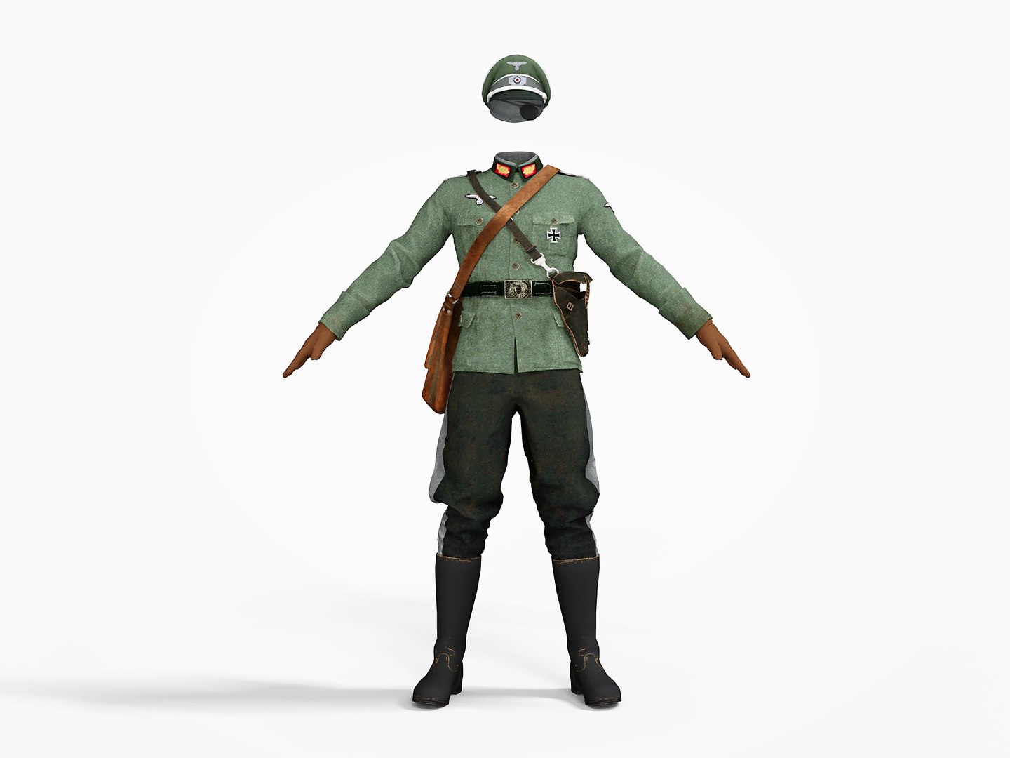 3D WW2 Axis Uniform German Low-poly 3D Model Model - TurboSquid 2346778