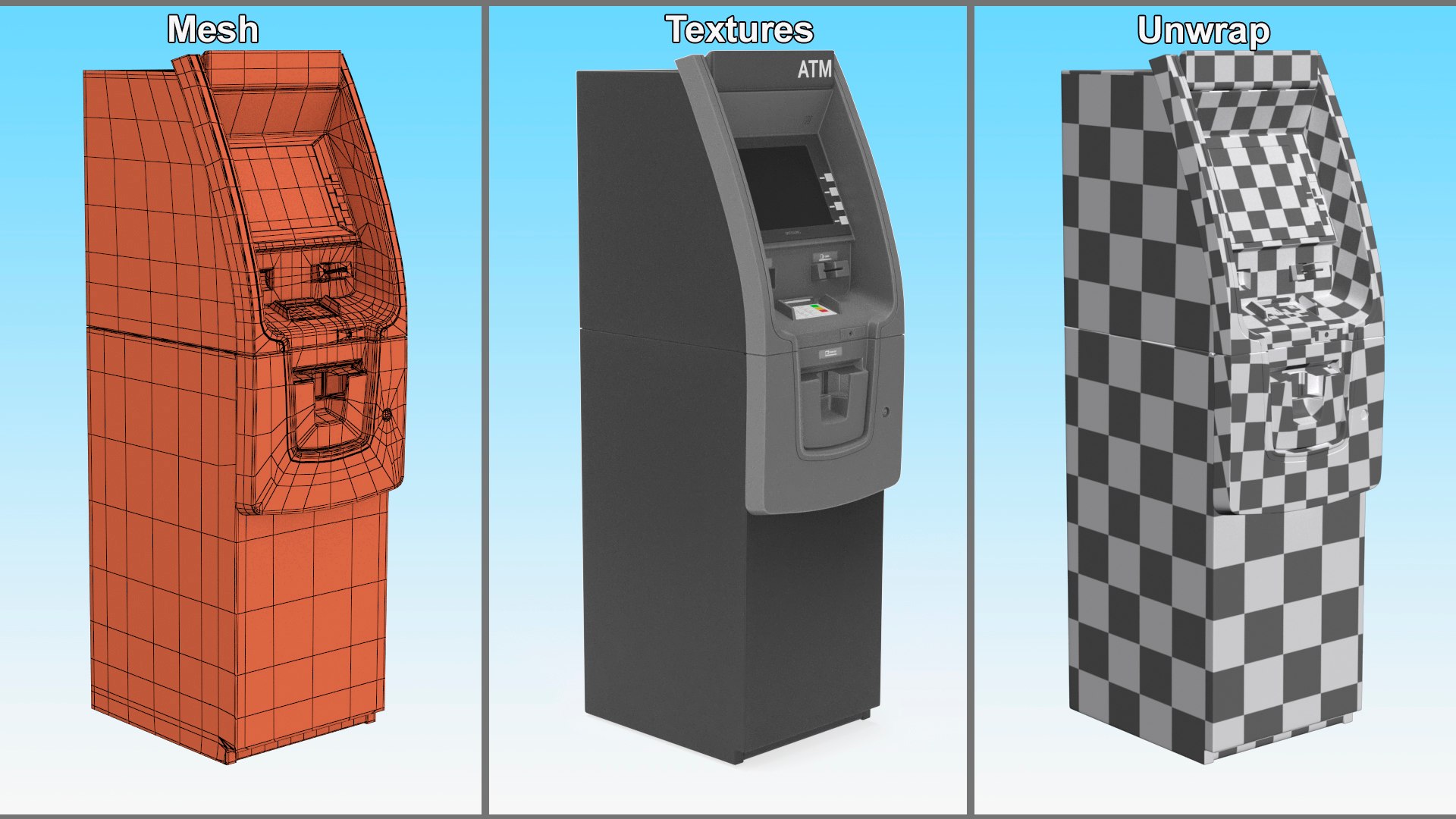 3D ATM Hyosung Switched Off - TurboSquid 2178352