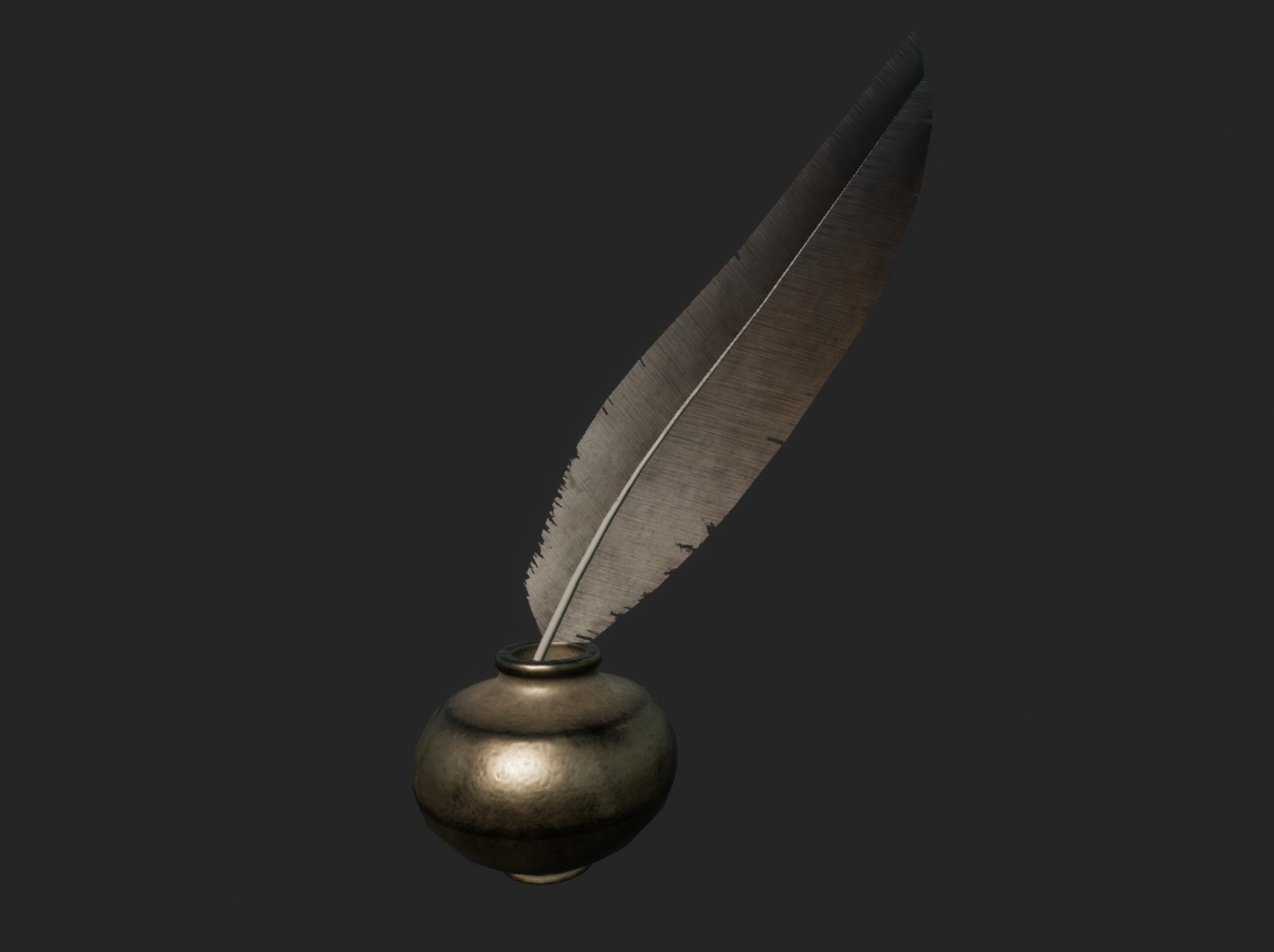 Inkwell Feather 3D - TurboSquid 1570466