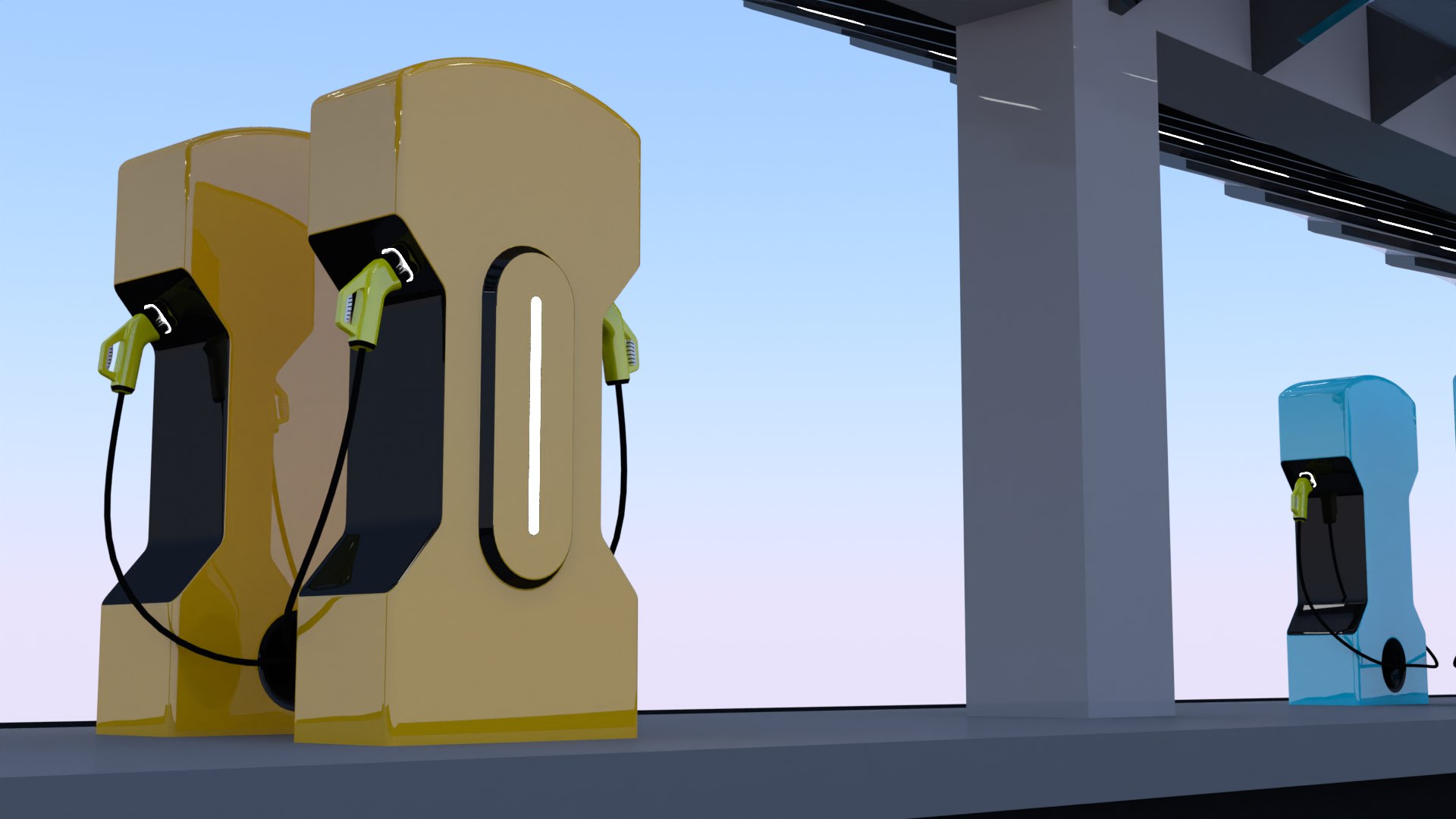 EV Charging Stations 3D Model - TurboSquid 2090603