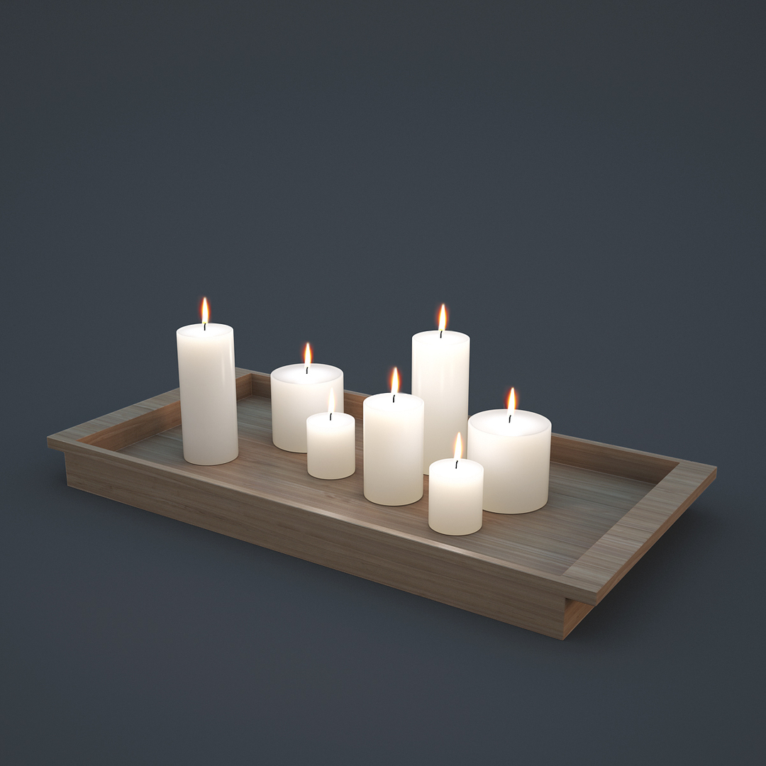 3d candles model