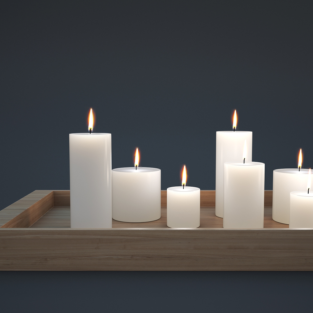 3d candles model