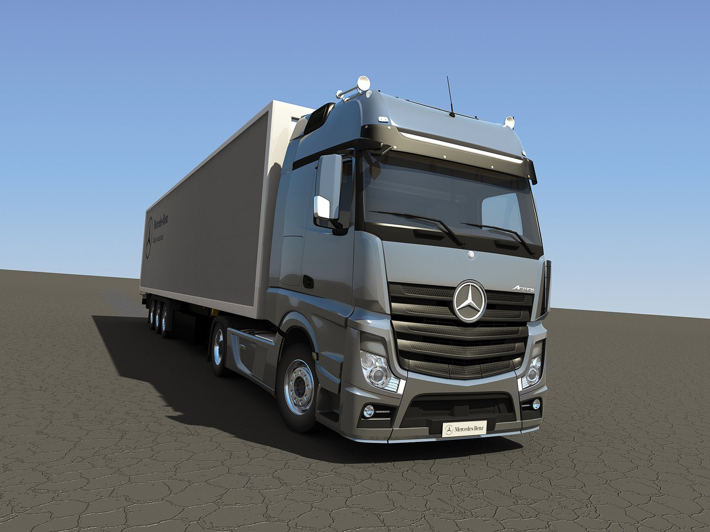 3d Mercedes-benz Actros Trailer