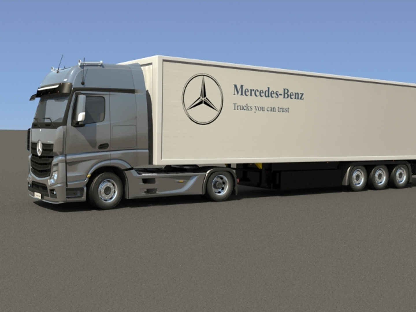 3d Mercedes-benz Actros Trailer