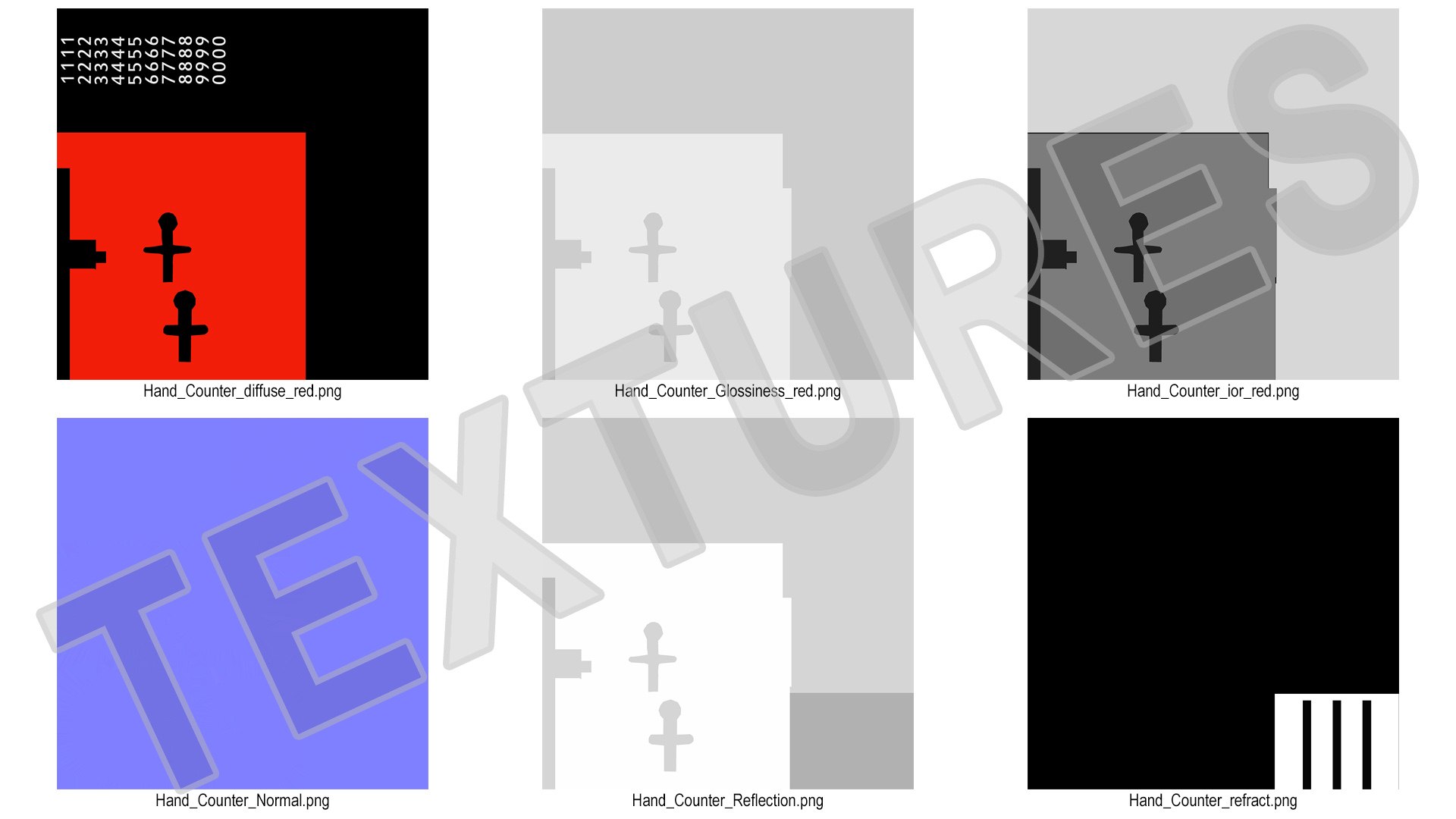 3D mechanical hand tally counter - TurboSquid 1595954