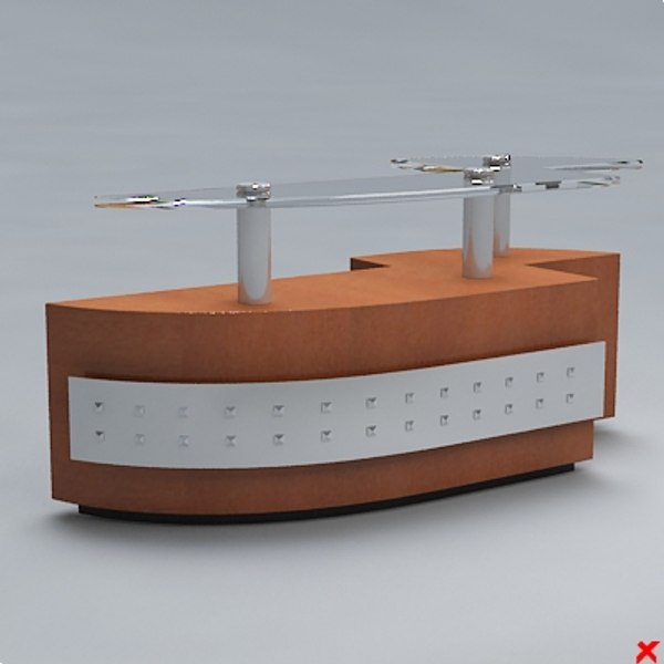 3d model counter desk