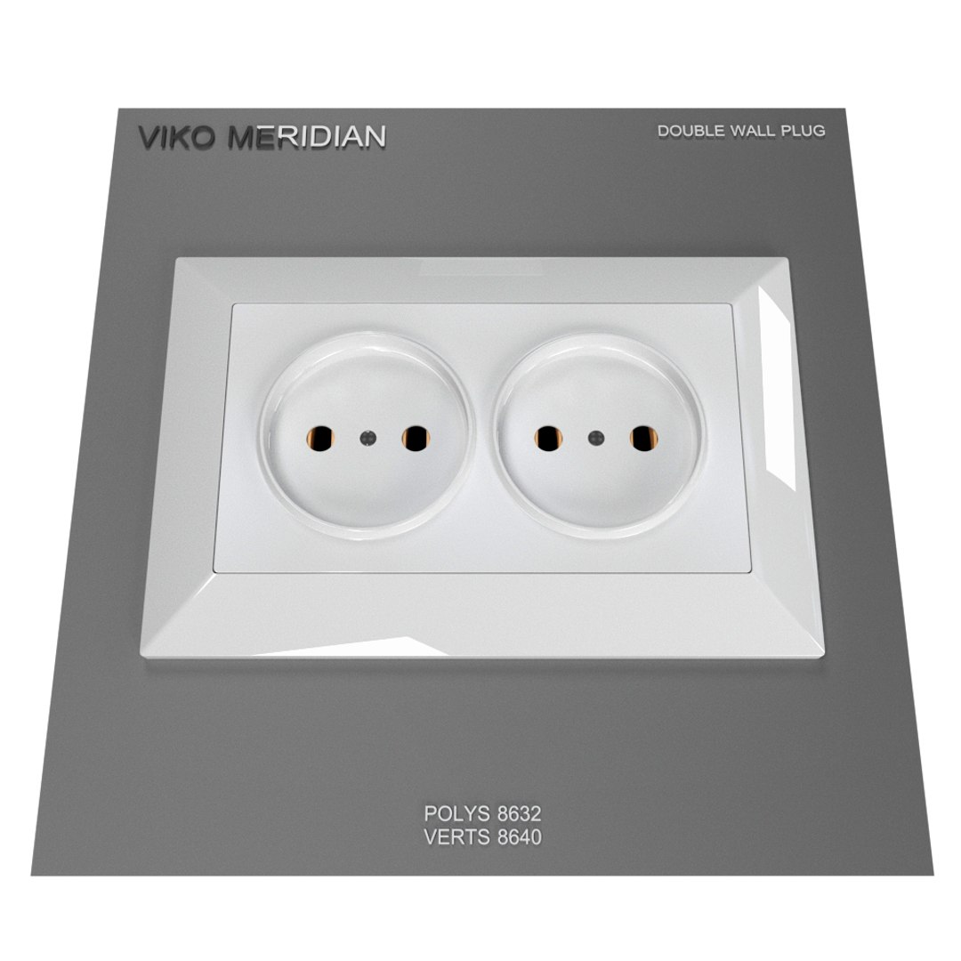 Double Wall Plug Grounded Model - TurboSquid 1369347