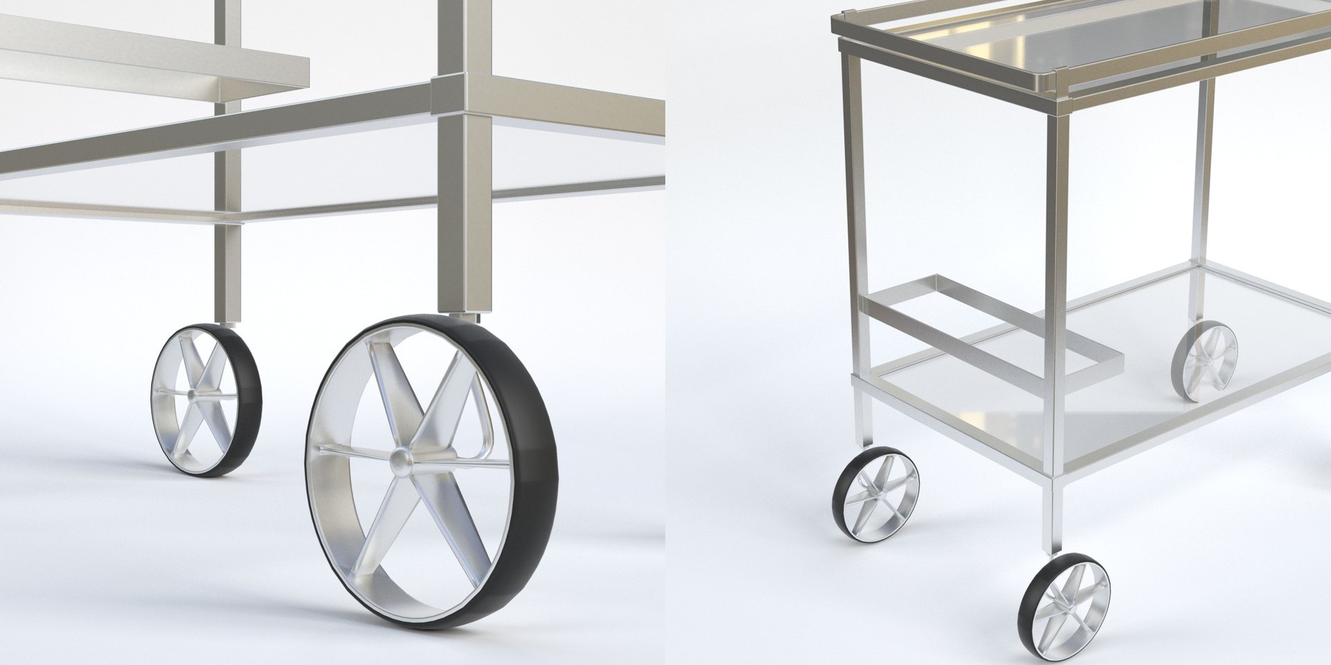 3d Food Trolley Beverage Cart