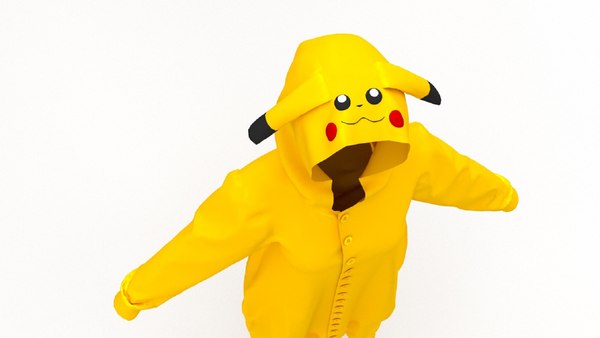 Modelo 3d Mujer Pikachu Kigurumi Turbosquid 1833142